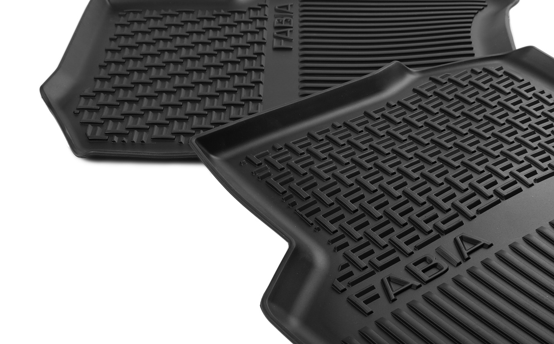 Rear rubber foot mats Fabia III Official Skoda Auto E shop
